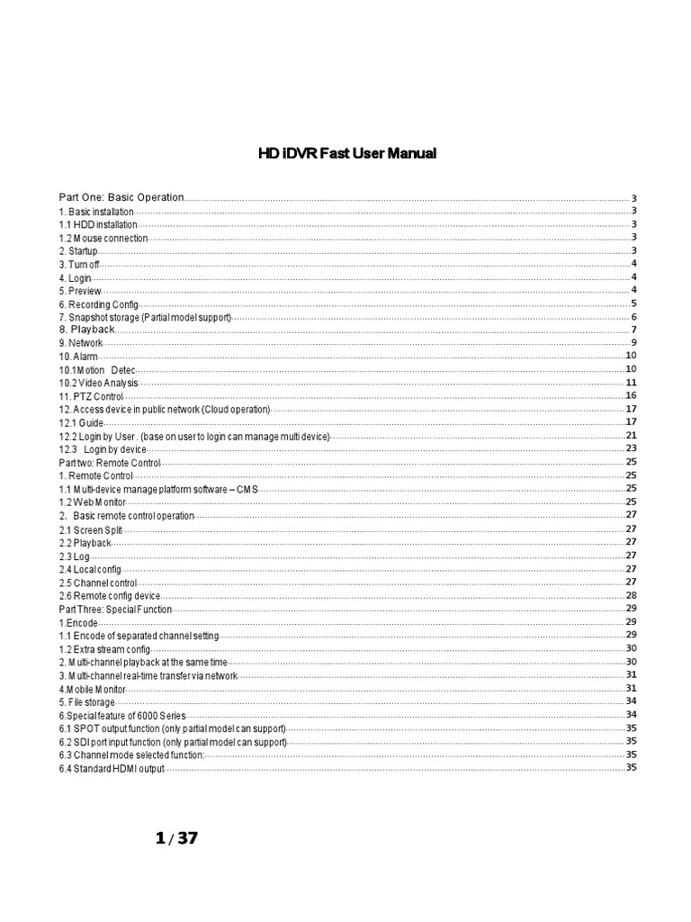 DVR Fast User Manual | PDF | Digital Video Recorder | Login