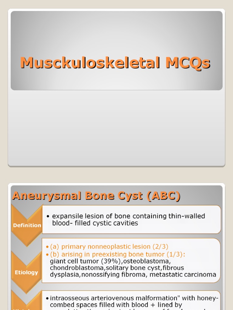 Musckuloskeletal Mcqs | PDF | Bone | Joint