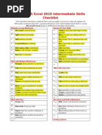 Core Skills Checklist Excel | PDF | Microsoft Excel | Page Layout