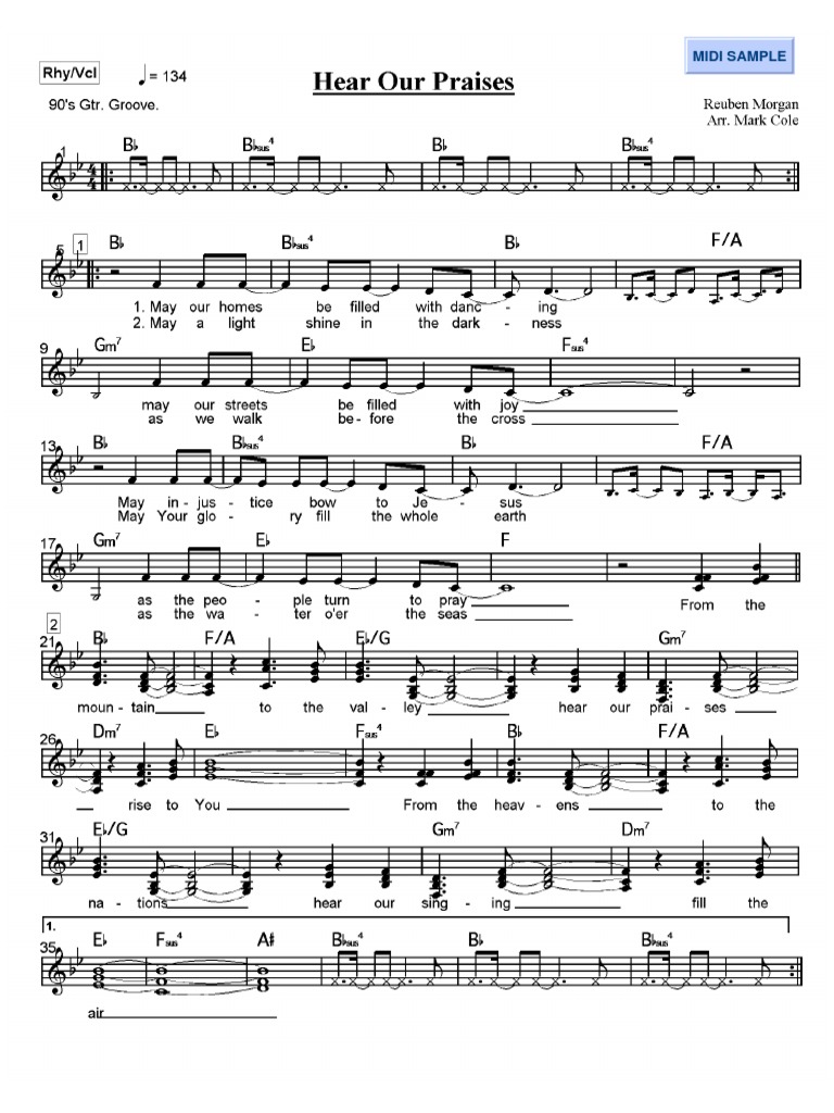 Hear Our Praises - BB | PDF