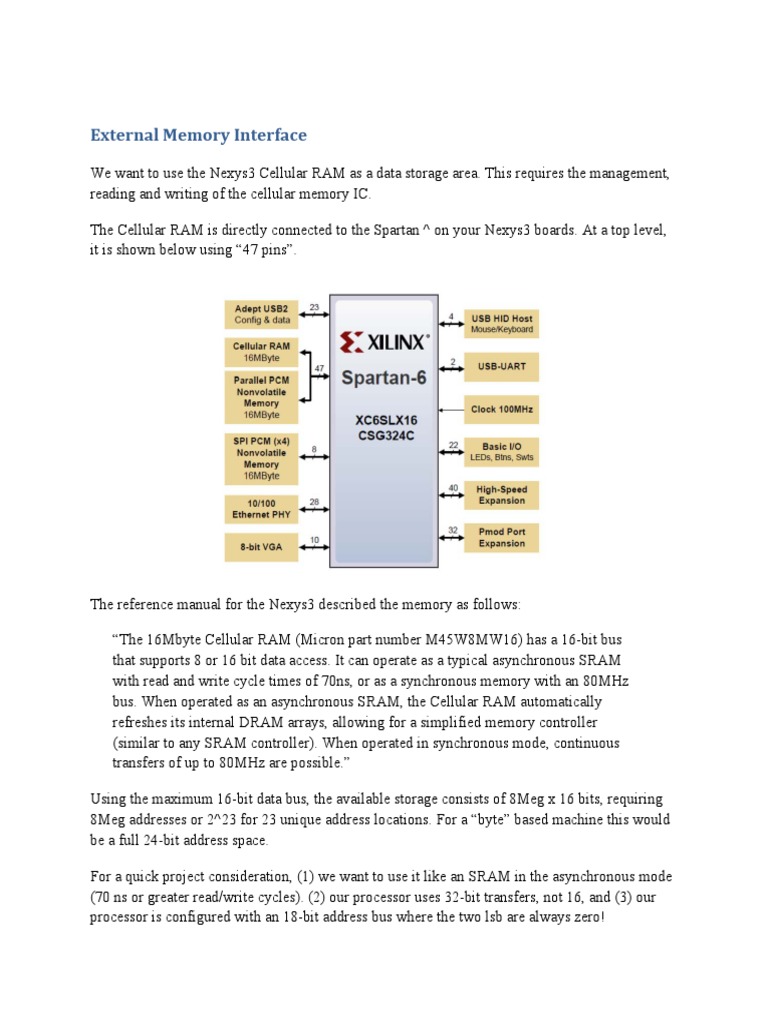 CellularRam-External Memory Interface | Download Free PDF | Random ...