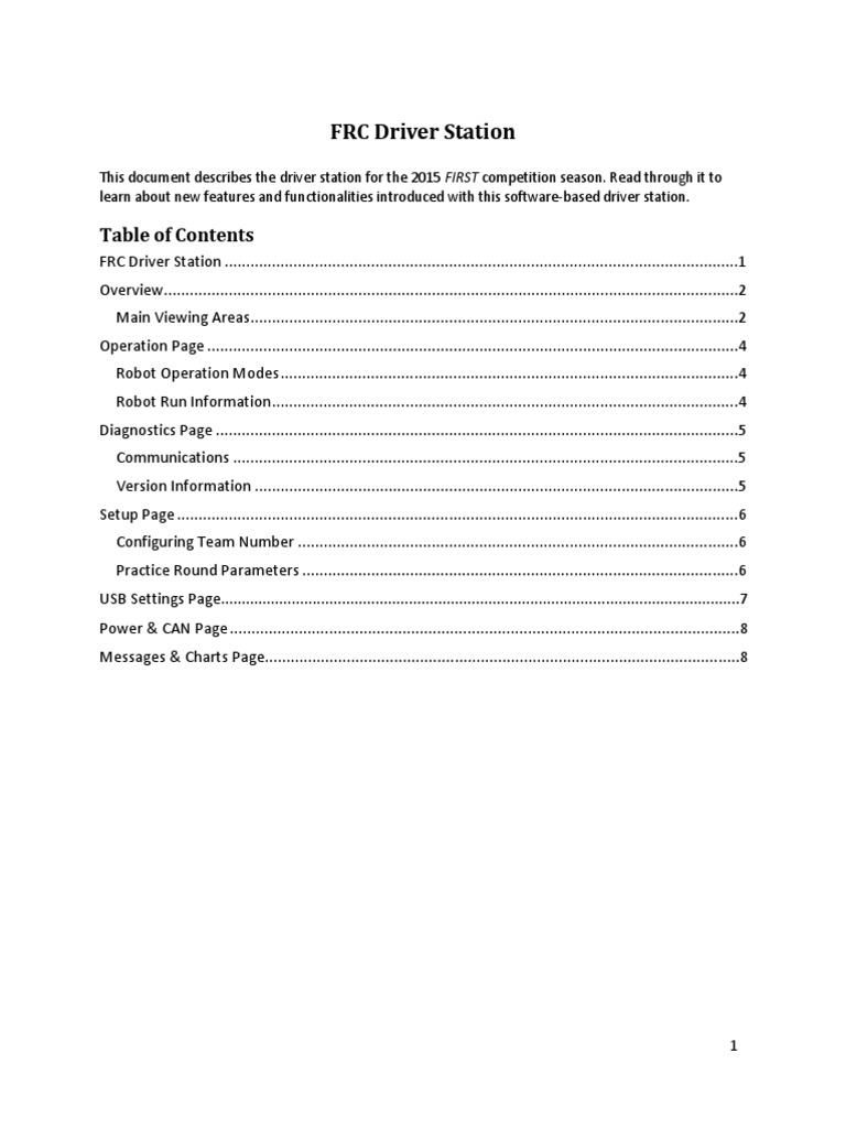 (FRC 2015) Driver Station Tutorial | PDF | Usb | Device Driver