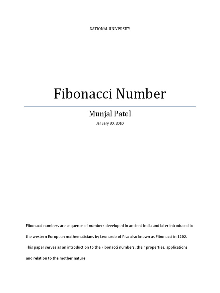 Fibonacci Numbers | PDF | Numbers | Sequence