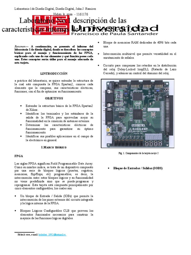 Descripcion de Las Caracteristicas Internas de La FPGA Spartan 2 | PDF | Arreglos de compuertas ...