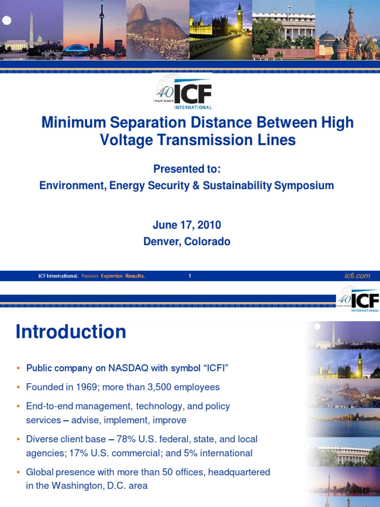 Minimum Separation Distance Between High Voltage Transmission Lines ...
