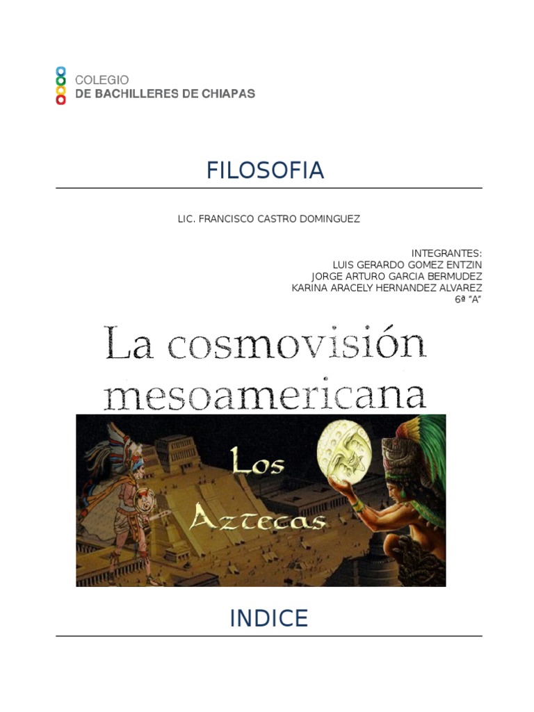 Cosmovisión Azteca | Descargar gratis PDF | azteca | Mitos de la creación