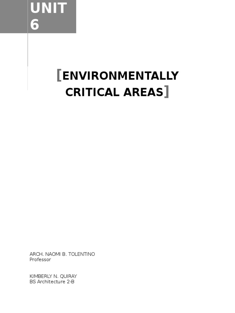 Environmentally Critical Areas | PDF | Environmental Impact Assessment ...
