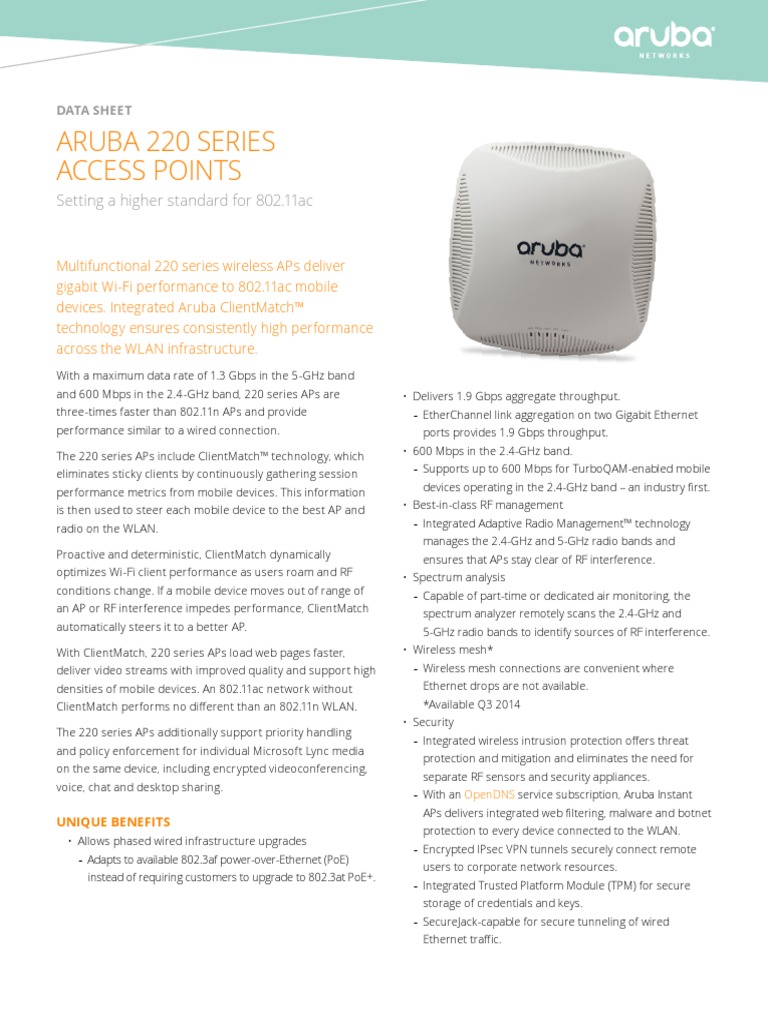 Ap 220 Technical Info | PDF | Wireless Lan | Ieee 802.11