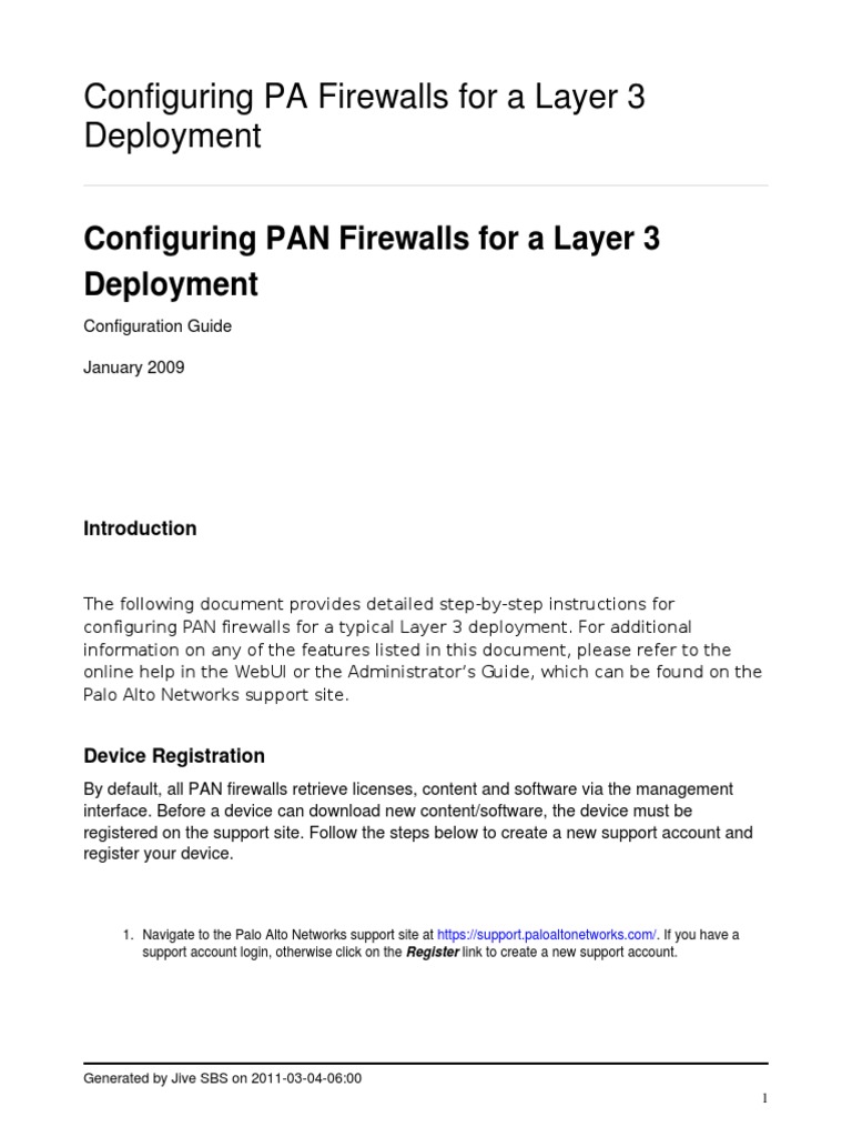 Configure Layer 3 Deployment | PDF | Ip Address | Firewall (Computing)