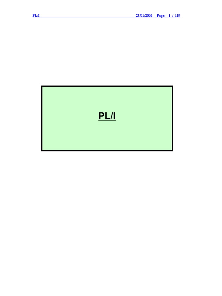 Pli New 22012006 | PDF | Parameter (Computer Programming) | Subroutine