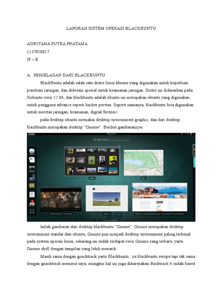 Laporan Sistem Operasi Blackbuntu | PDF