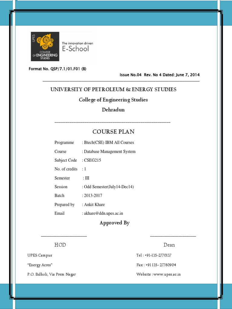 New DBMS Lab - Course Plan 2014 | Download Free PDF | Scientific ... New DBMS Lab - Course Plan 2014 | Download Free PDF | Scientific ...