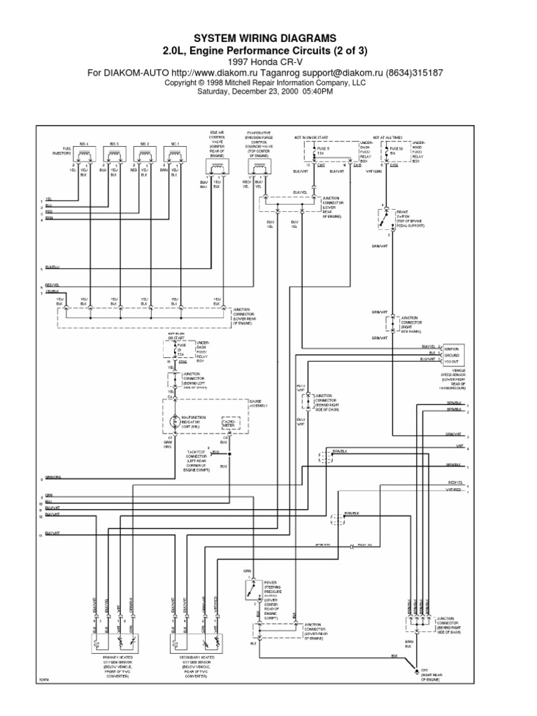 System Wiring Diagrams 2.0L, Engine Performance Circuits (2 of 3) | PDF ...