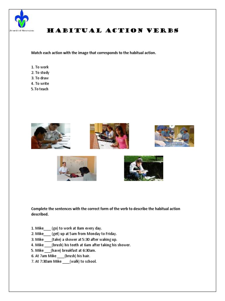 Habitual Action Verbs | PDF
