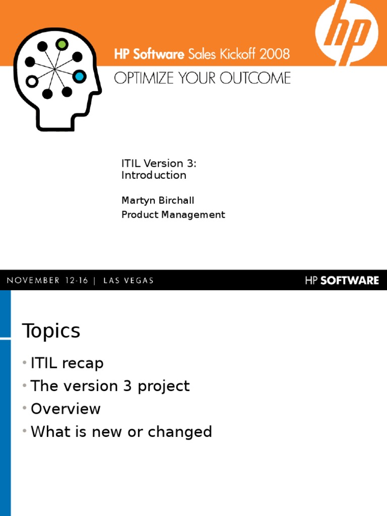 ITIL Version 3:: Martyn Birchall Product Management | PDF | Itil ...
