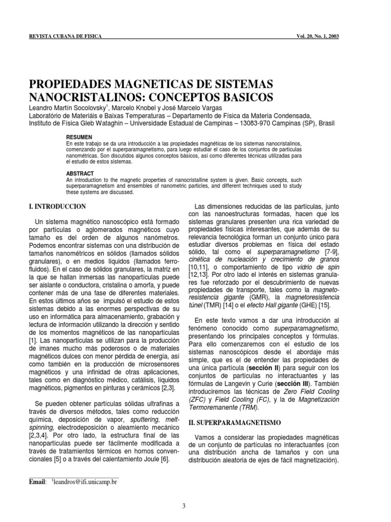 Propiedades magnéticas de sistemas nanocristalinos: Una introducción al ...