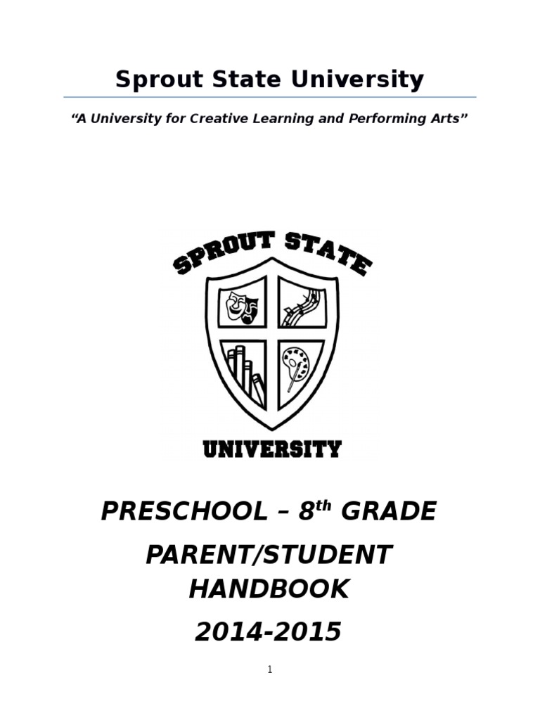 Sprout State University Parent Handbookedited1 | PDF | Sweater | Homework