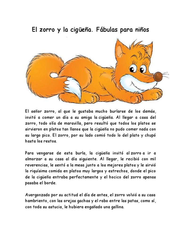El Zorro y La Cigüeña | PDF