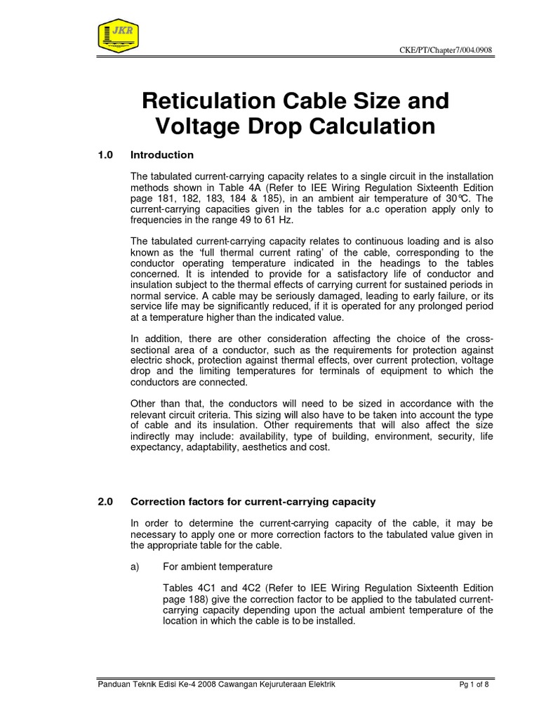 JKR Elektrik-Saiz Cable | PDF | Electrical Wiring | Cable