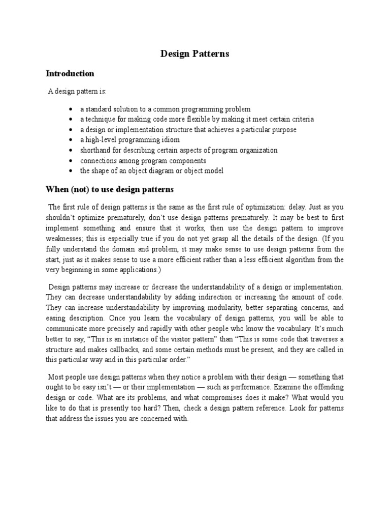 3.design Patterns LAB Record | PDF | Software Design Pattern ...