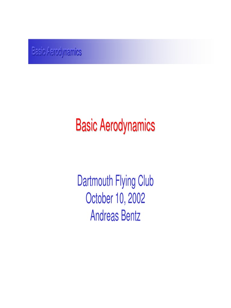 Aerodynamics Basics PDF | PDF | Science & Mathematics