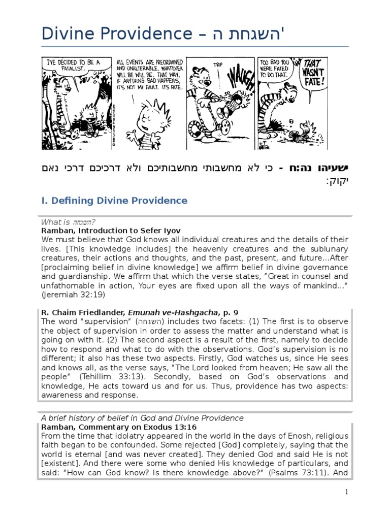 Hashgacha Pratis | PDF | Miracle | God