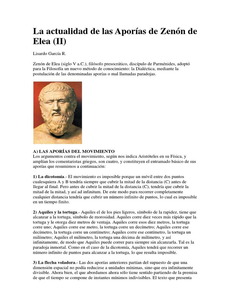 Zenón de Elea y El Movimiento | Metafísica | Lógica