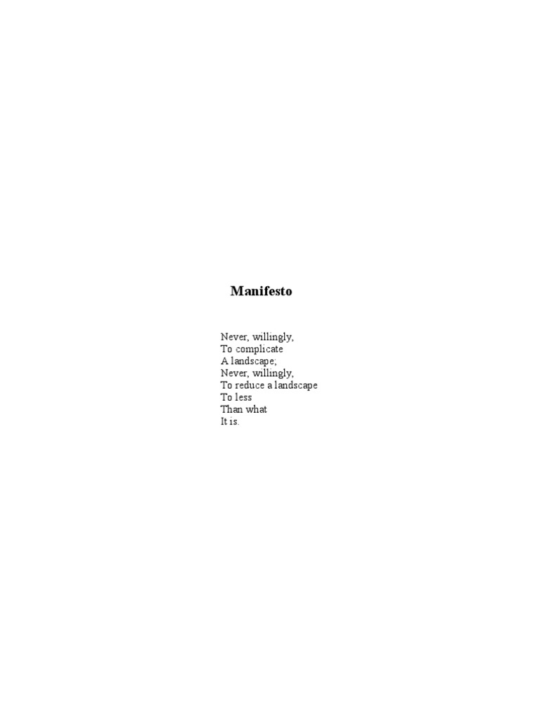 Manifesto | PDF