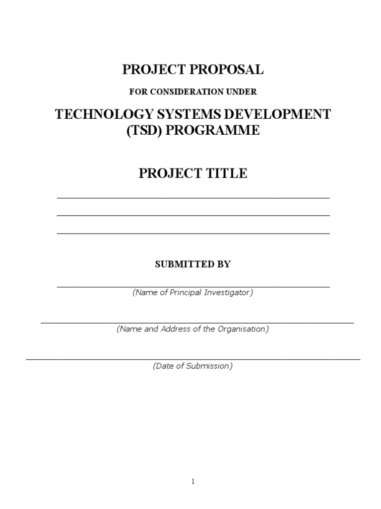 TSD Format Guidelines | Research And Development | Technology