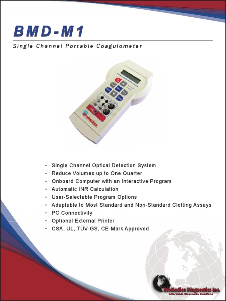 Coagulometer BMD M1 | PDF | Personal Computers | Computer Hardware