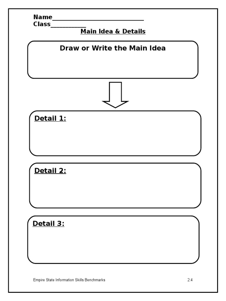 Main Idea & Details Worksheet | PDF | Computers