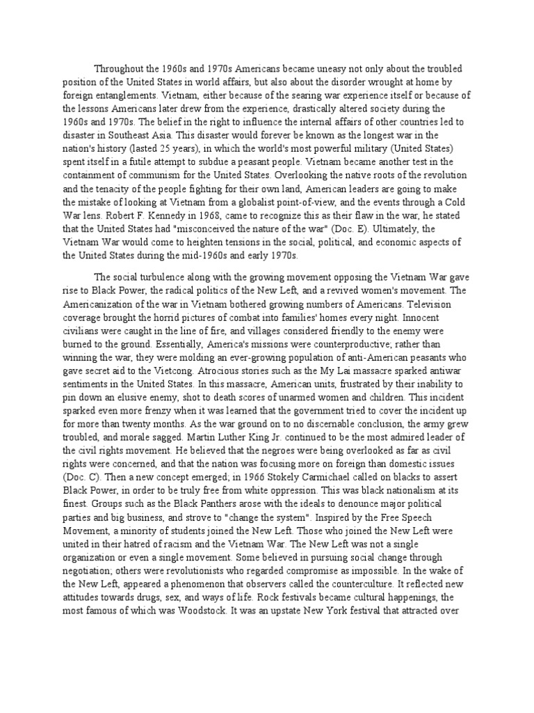 Vietnam War DBQ | PDF | Vietnam War | Government