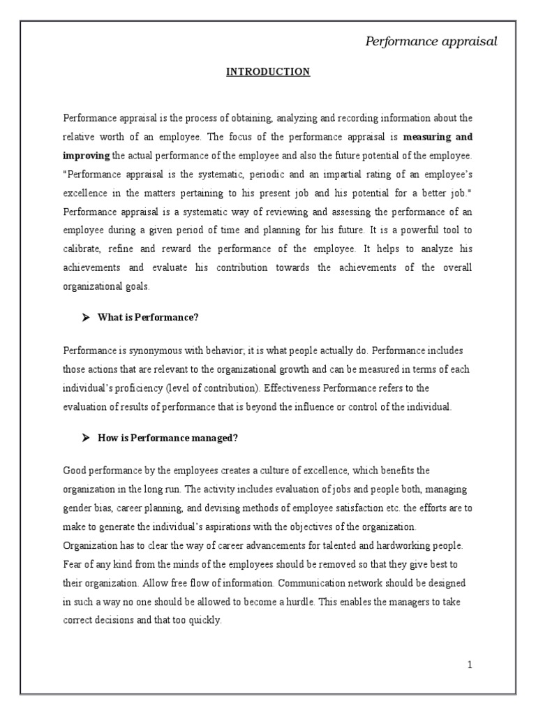 Performance Appraisal | PDF | Performance Appraisal | Performance ...