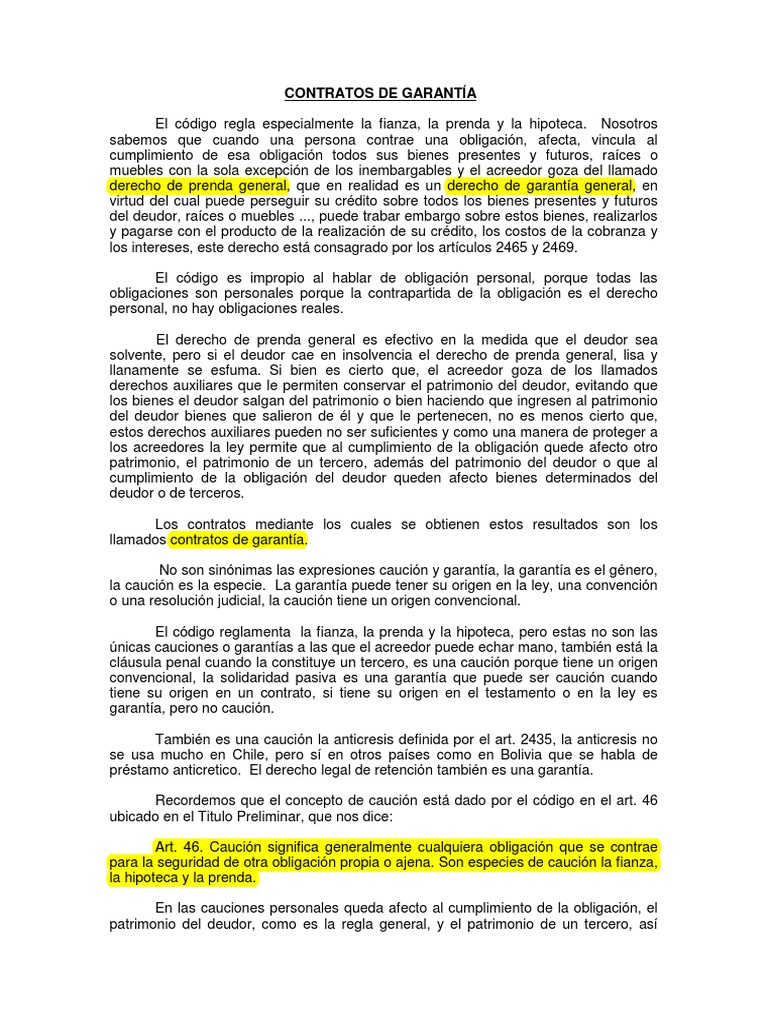 Contratos de Garantia | PDF | Pagos | Fianza