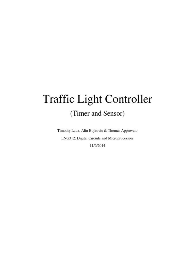 Traffic Light Controller Using Verilog HDL | PDF