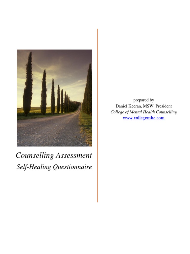 Counselling Assessment Self-Healing Questionnaire | PDF | Emotions ...