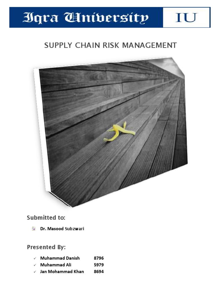 Supply Chain Risk Management | PDF | Risk Management | Supply Chain