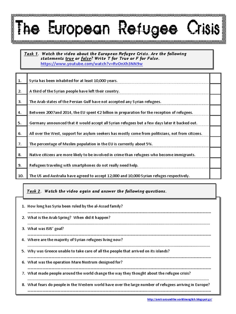 The European Refugee Crisis | PDF | European Migrant Crisis | Syria