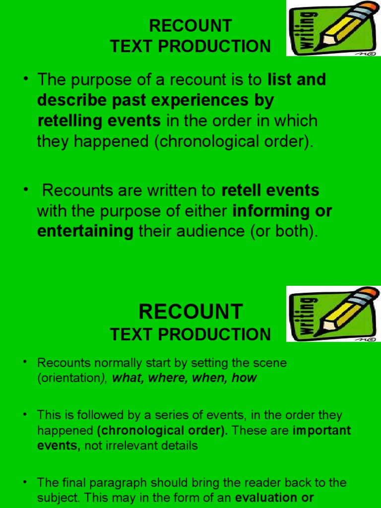 Recount | PDF | Verb | Languages