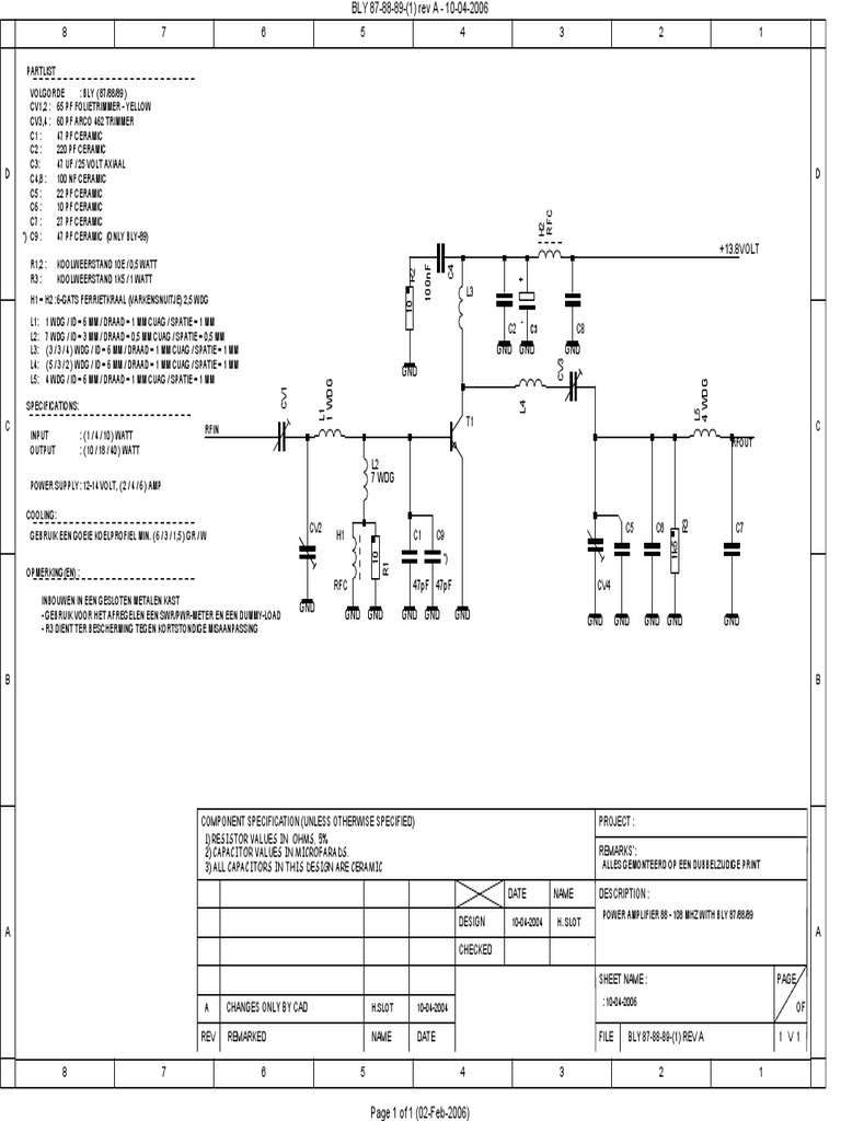 Schematic - BLY PCB Rev A - 12-03-2004 | PDF