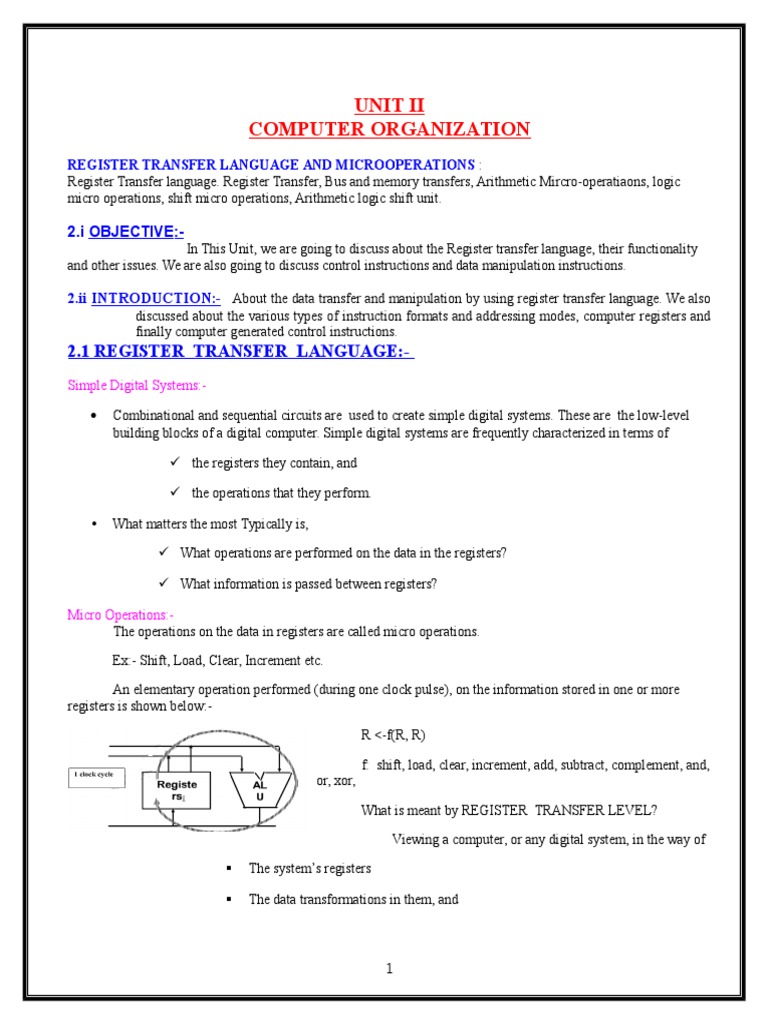 Computer Organization UNIT II | PDF | Computer Data Storage | Computer ...