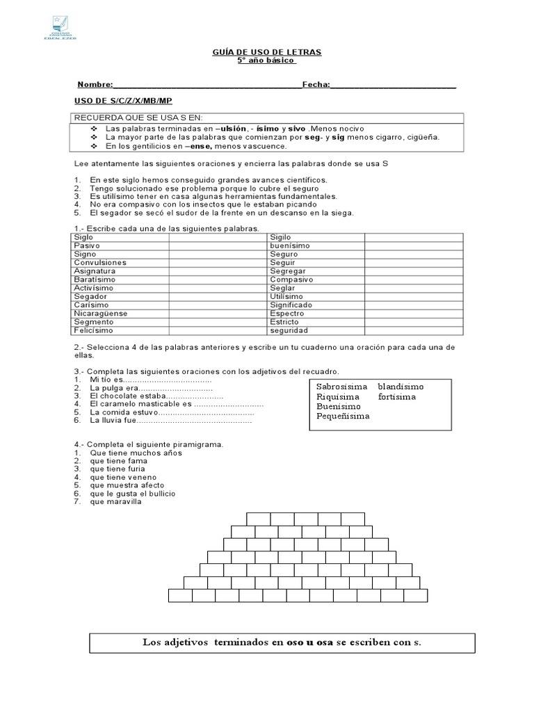 Uso de S, C y Z en Ortografía | PDF