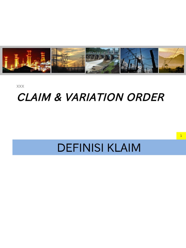 Claim and Variation Order Guidelines | PDF | Technology & Engineering