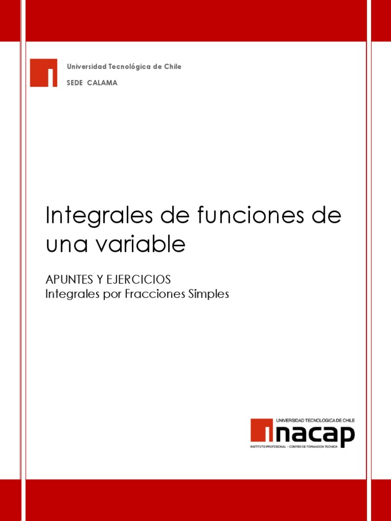 Integrales Por Fracciones Simples | PDF | Fracción (Matemáticas ...