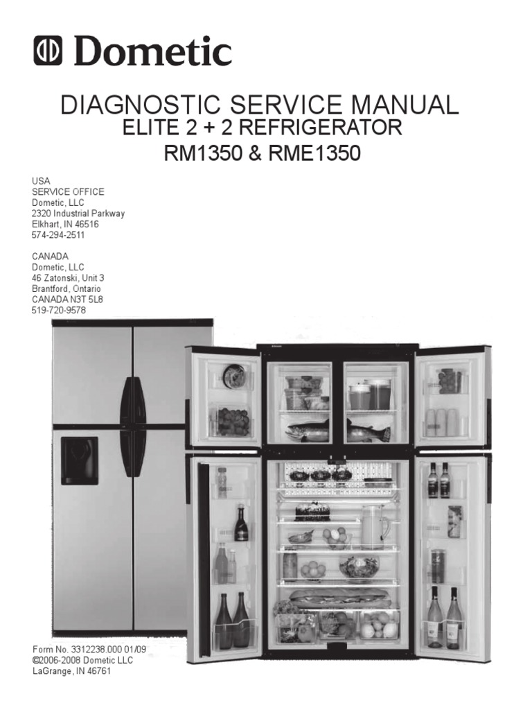 Service Manual, Domestic RM1350 | Refrigerator | Direct Current