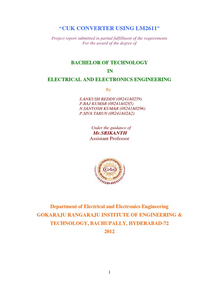 Cuk Converter Design with LM2611 | PDF | Capacitor | Electromagnetism