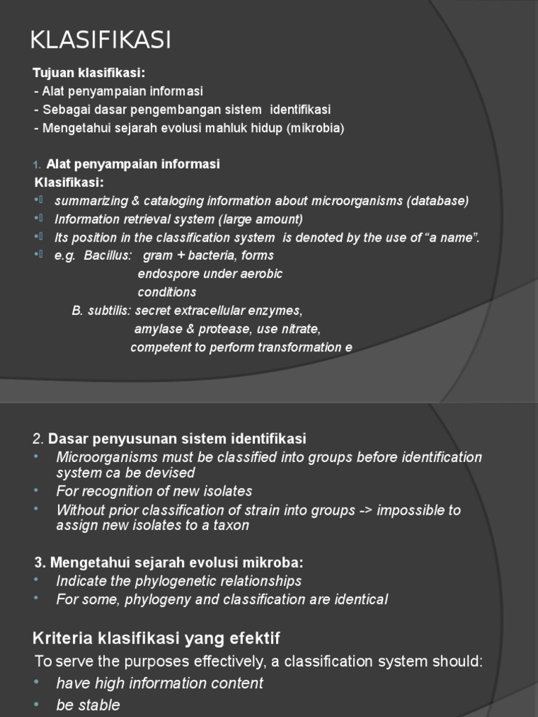 Classification of Microorganisms: An Overview of Phenetic and ...