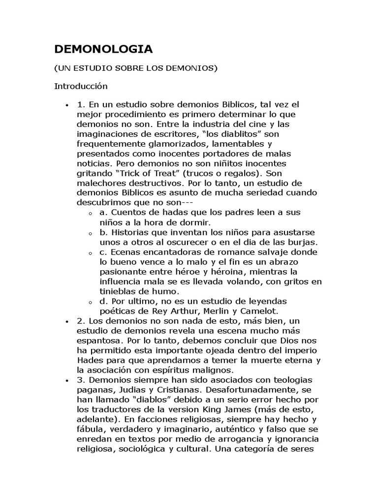 DEMONOLOGIA | PDF | Demonios | Satán