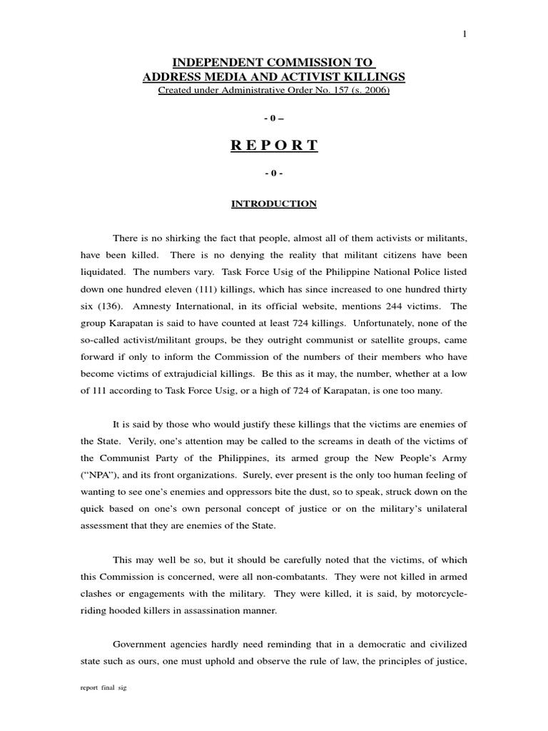 Melo Commission Report | PDF | Prosecutor | National Security
