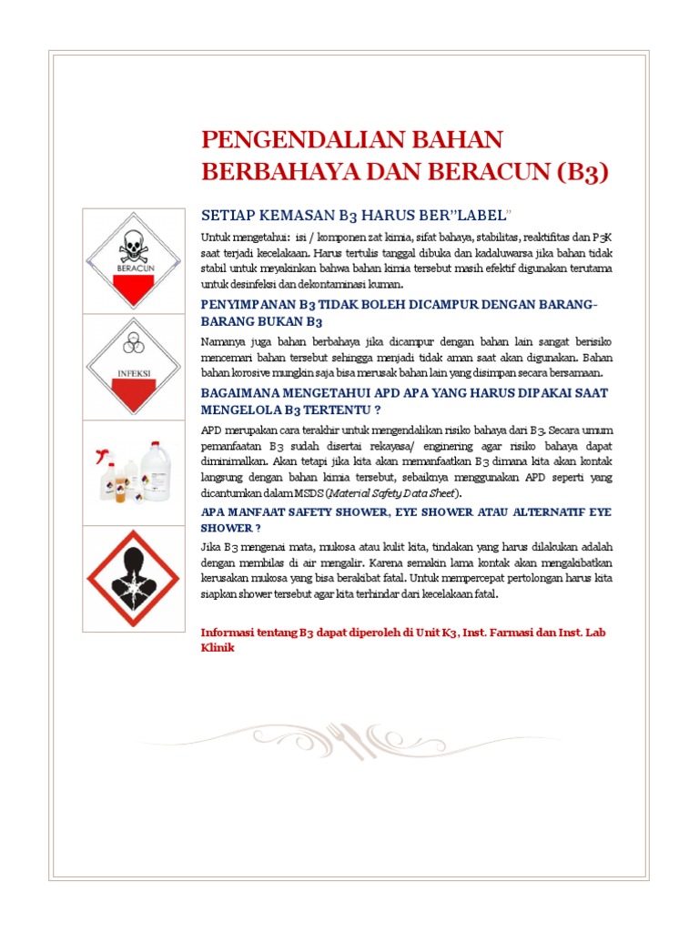 Pengendalian Bahan Berbahaya B3 dan APD | PDF | Kesehatan Holistik ...